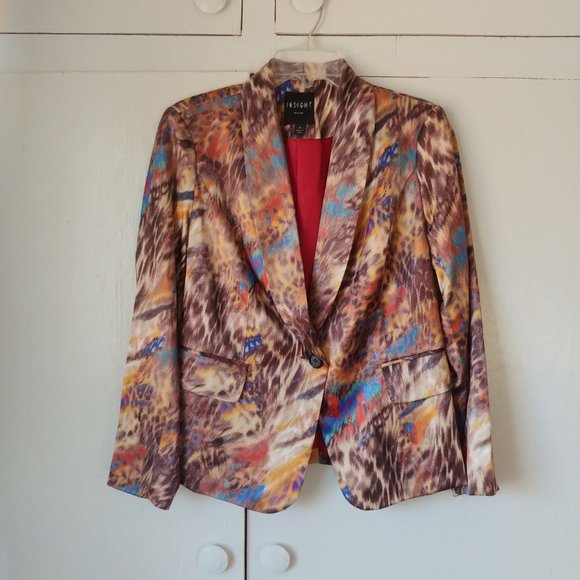 Insight | Jackets & Coats | Insight Colorful Abstract Swirled Blazer Sz ...